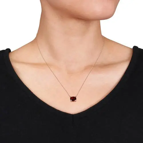 JULIANNA B. Oval And Diamond Accent Necklace In 10k Rose Gold