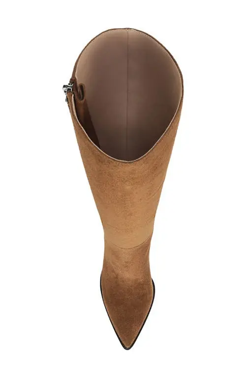 Veronica Beard Levanne Leather Knee High Boot - Chestnut Suede