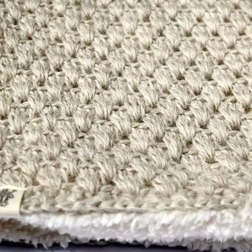 NIRVANNA DESIGNS Lambswool Crochet Hood With Chin Ties