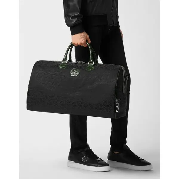 Philipp Plein Nylon Weekend Bag Monogram