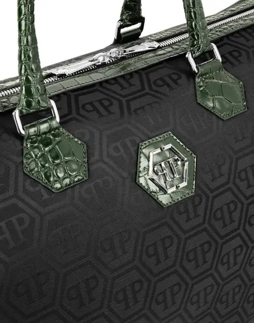 Philipp Plein Nylon Weekend Bag Monogram