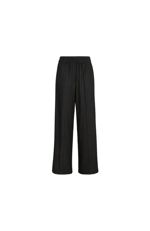 Brunello Cucinelli Virgin Wool Dazzling Chalk Stripe Loose Track Trousers
