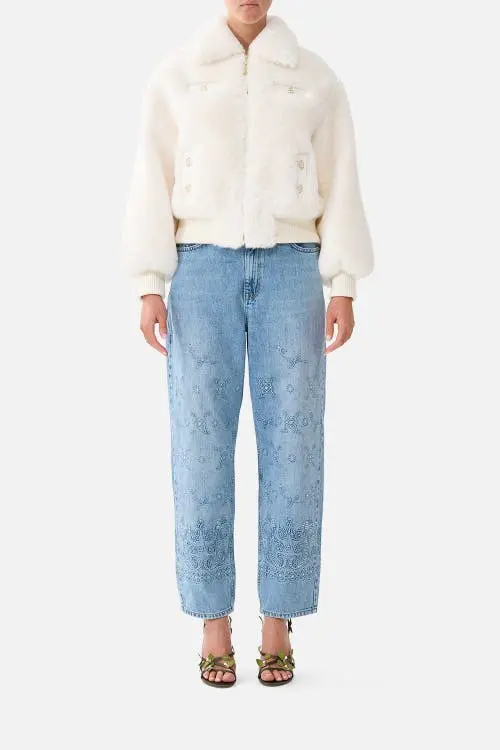 Camilla Faux Fur Bomber Jacket