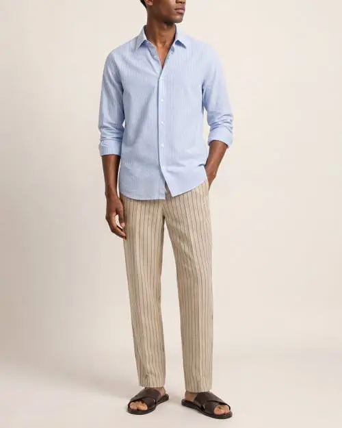 Orlebar Brown Relaxed Fit Striped Linen Trousers