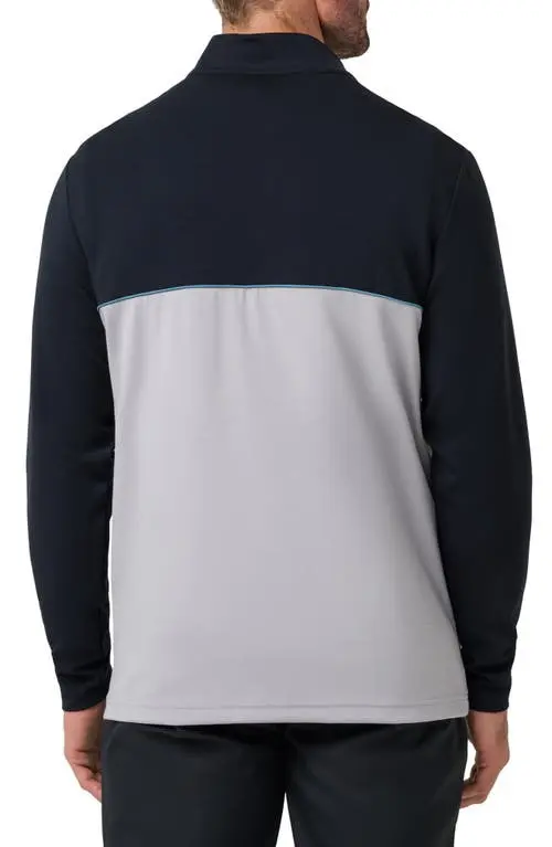 Travis Mathew Fibercloud Colorblocked Quarter Zip Pullover - Black