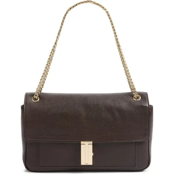 TOM FORD Mia Chain Shoulder Bag - Espresso