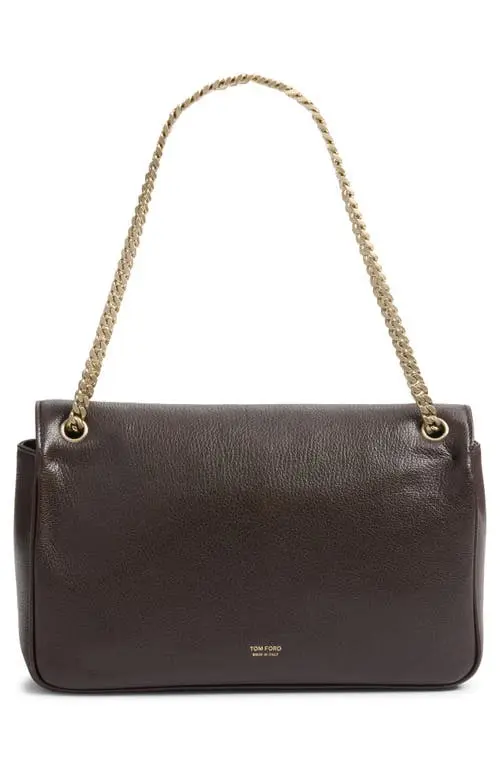 TOM FORD Mia Chain Shoulder Bag - Espresso