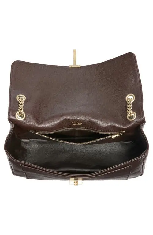 TOM FORD Mia Chain Shoulder Bag - Espresso