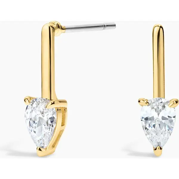 ELECTRIC PICKS JEWELRY Mini Jagger Pear-cut Crystal Drop Earrings - Gold
