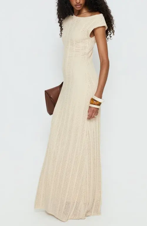 Princess Polly Cap Sleeve Pointelle Maxi Dress