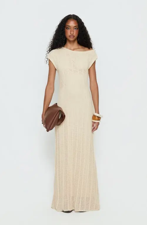 Princess Polly Cap Sleeve Pointelle Maxi Dress