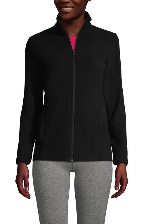 LANDS' END Anyweather Fleece Full Zip Jacket - Black