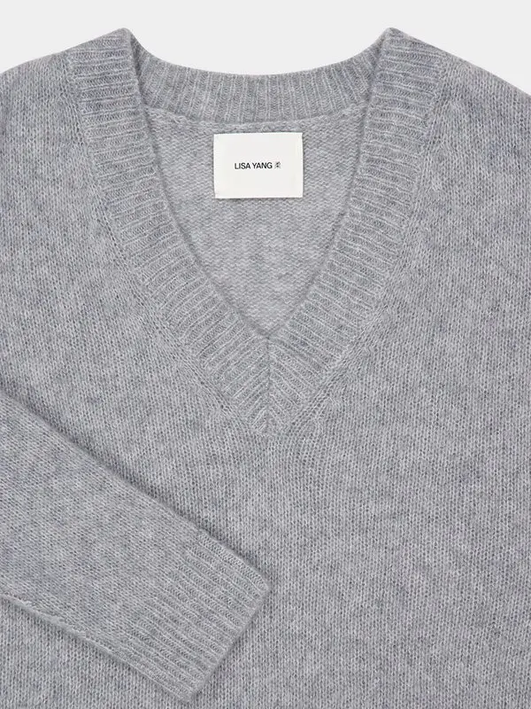 LISA YANG Light Leona Silk Cashmere Sweater - Grey