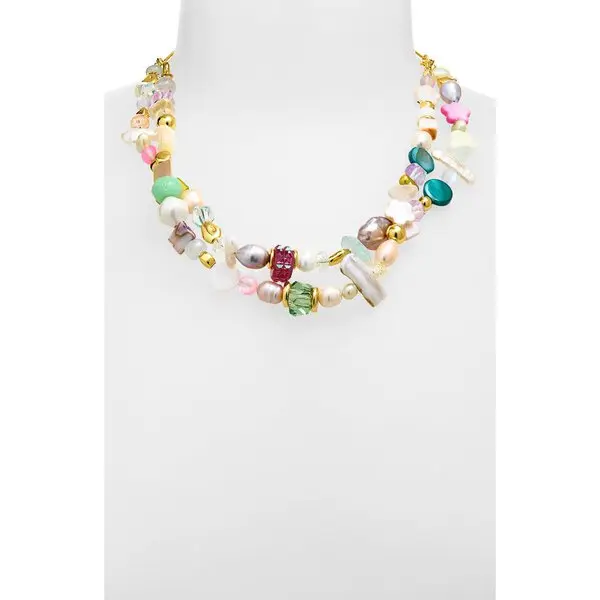 MELANIA CLARA Freshwater Pearl & Crystal Choker