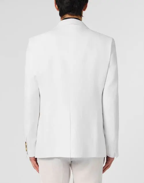 Philipp Plein Linen Miami Vice Fit Blazer