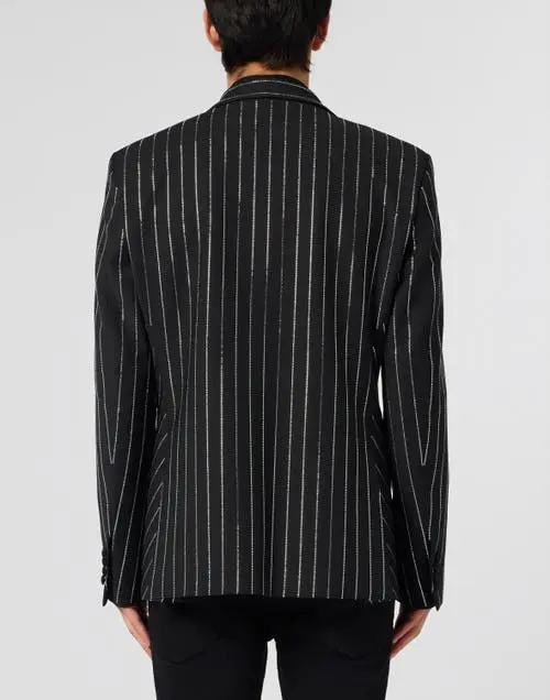 Philipp Plein Jacquard Blazer Lord Fit Strass