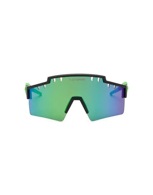 PLEIN SPORT Tiger Frame Sunglasses - Lightblue/green