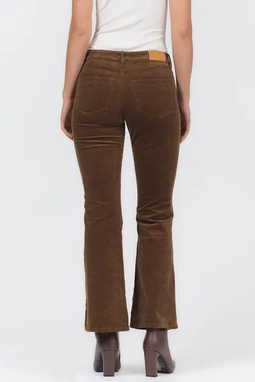 DEAR JOHN Florence Bootcut Pinwale Corduroy Pants - Cappuccino