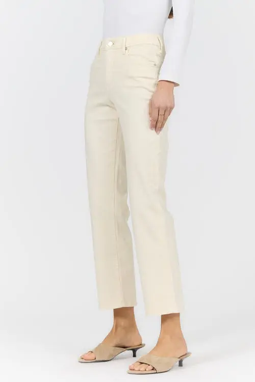 DEAR JOHN Anika Mid Rise Ankle Straight-leg Jeans