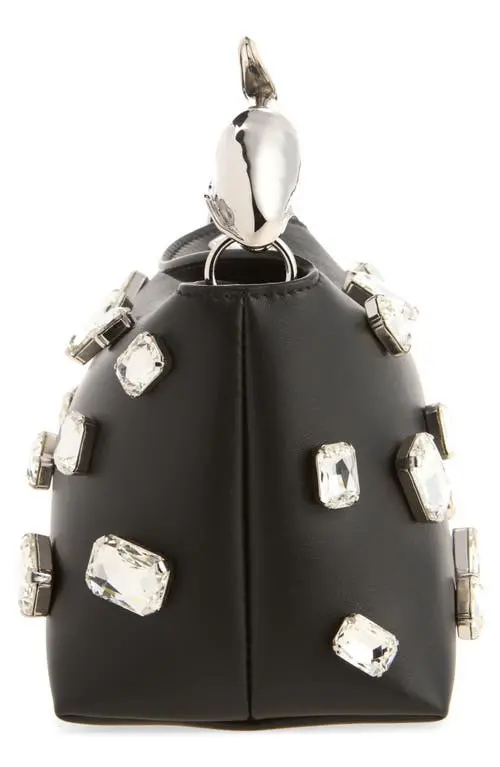 Erdem Mini Bloom Crystal Embellished Leather Handbag