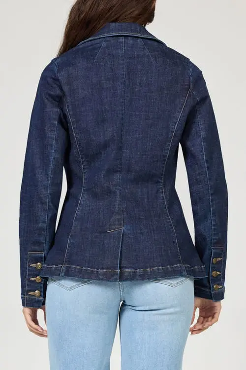 DEAR JOHN Minah One Button Denim Blazer