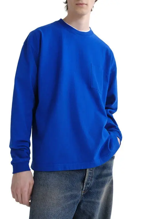AGOLDE Lucan Long Sleeve T-shirt - Cobalt