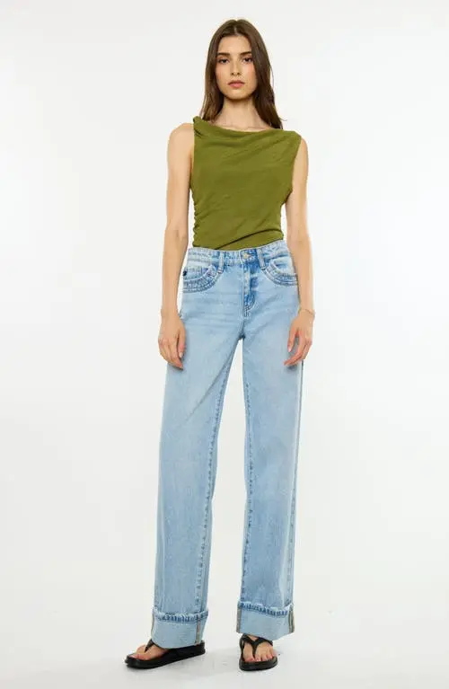 KANCAN Crystal Essentials 90s Low Rise Straight Leg Jeans