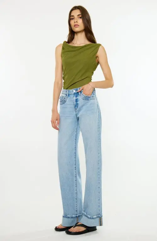 KANCAN Crystal Essentials 90s Low Rise Straight Leg Jeans