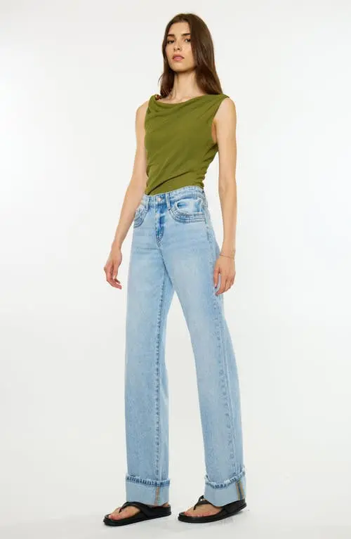 KANCAN Crystal Essentials 90s Low Rise Straight Leg Jeans
