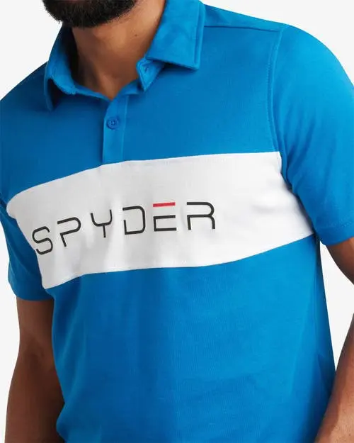 SPYDER Short Sleeve Color Block Polo - Cobalt
