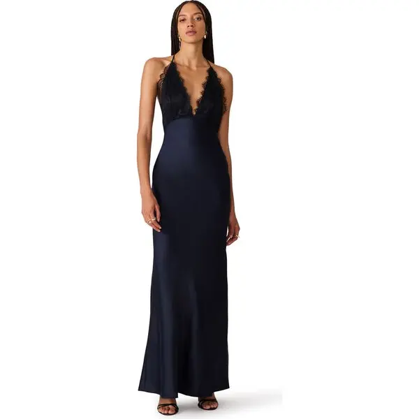 Steve Madden Phia Lace & Satin Maxi Dress