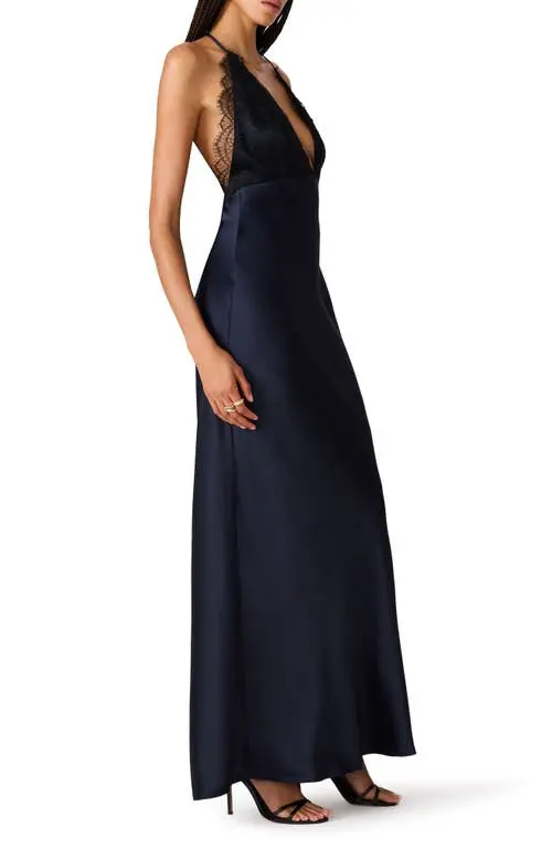 Steve Madden Phia Lace & Satin Maxi Dress