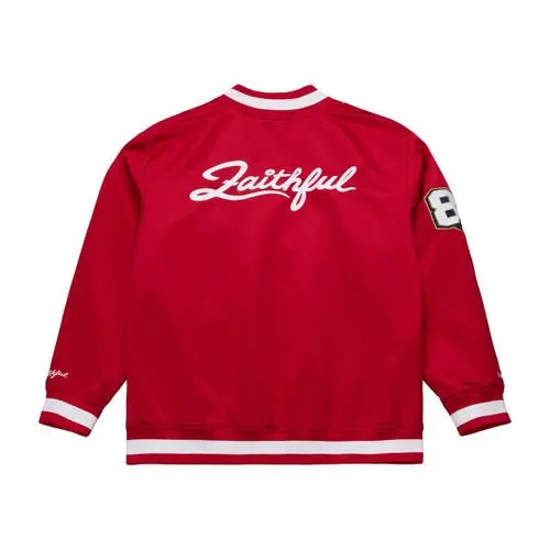 Mitchell & Ness San Francisco 49ers 80th Anniversary Satin Jacket - Scarlet