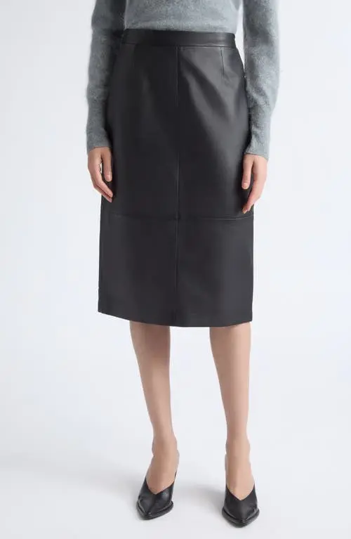 Altuzarra Leather Midi Skirt
