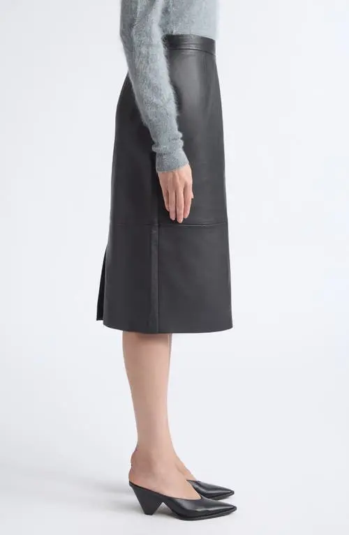 Altuzarra Leather Midi Skirt