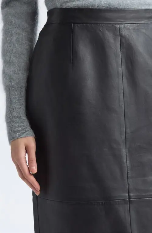 Altuzarra Leather Midi Skirt
