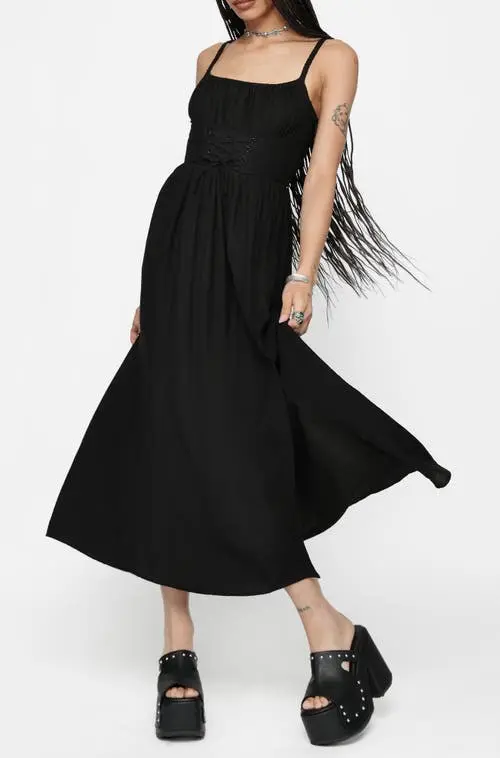 DISTURBIA Cirissa Ruched Midaxi Dress