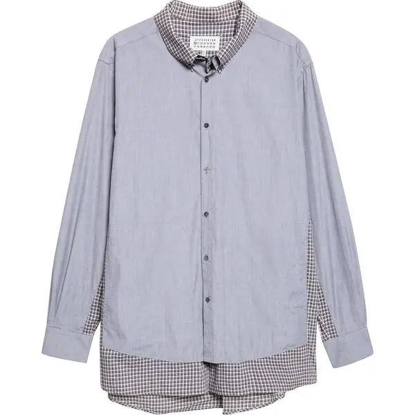 MAISON MARGIELA Double Layer Cotton Button-up Shirt