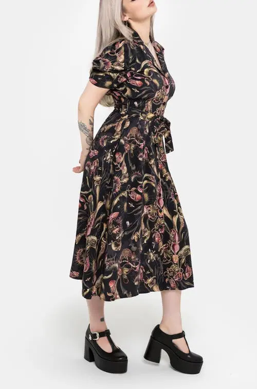DISTURBIA Dionaea Button-up Midi Shirt Dress
