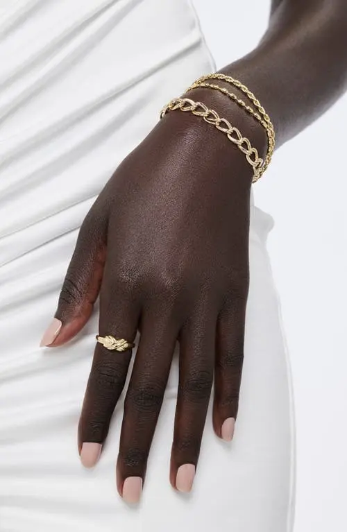 ANA LUISA 14k- Plate Chain Link Bracelet