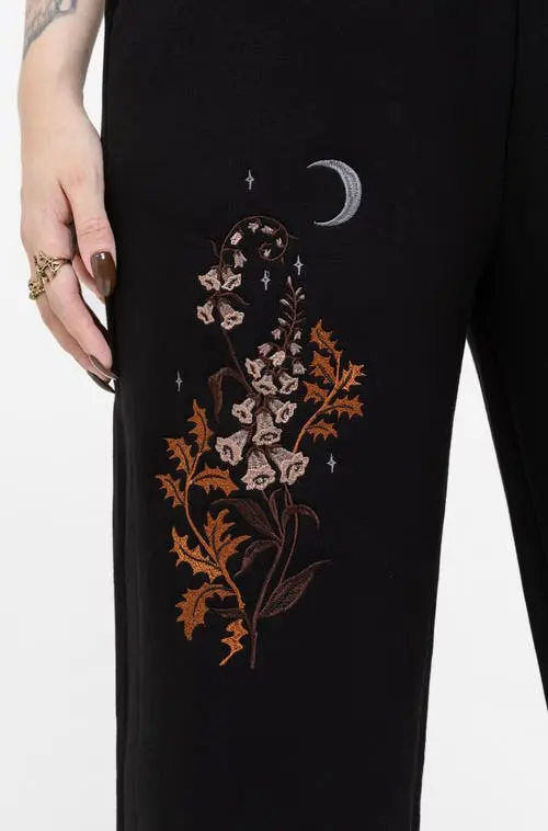DISTURBIA Foxglove Embroidered Straight Leg Joggers