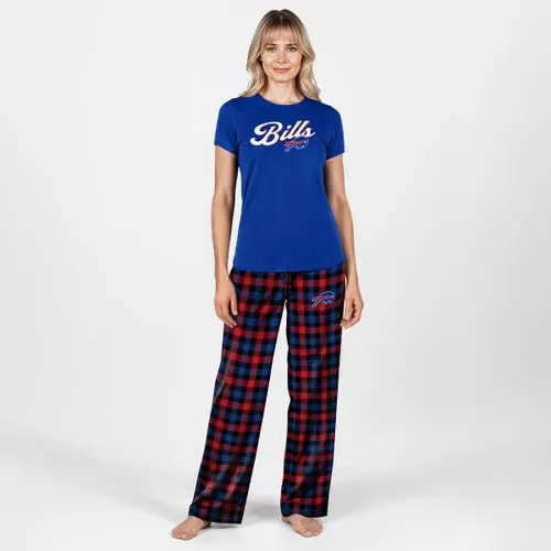CONCEPTS SPORT Red Buffalo Bills Highland Sleep Set - Royal
