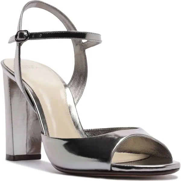 ALEXANDRE BIRMAN Amy Metallic Leather Sandal - Grafite