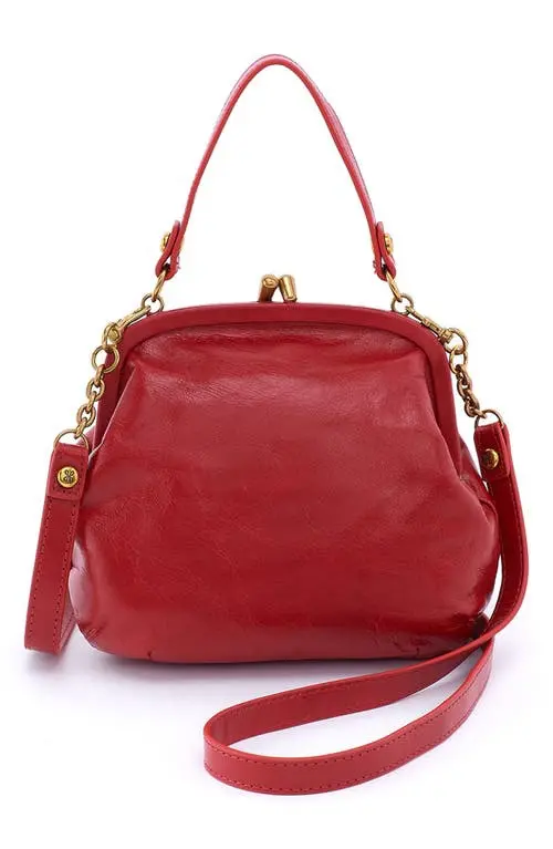 Hobo Alba Frame Leather Crossbody Bag - True Red