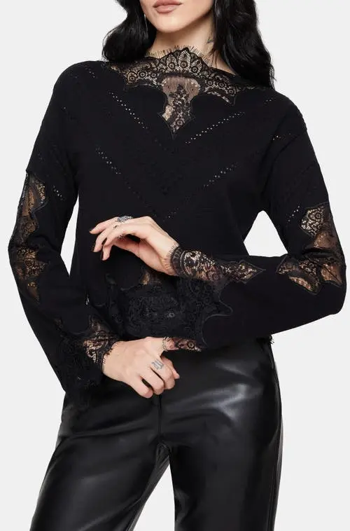 DISTURBIA Stormwoken Pointelle Knit Jumper
