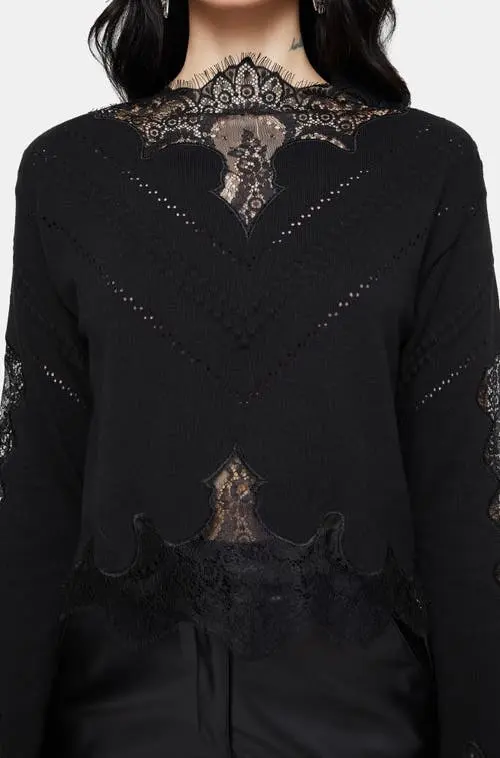 DISTURBIA Stormwoken Pointelle Knit Jumper