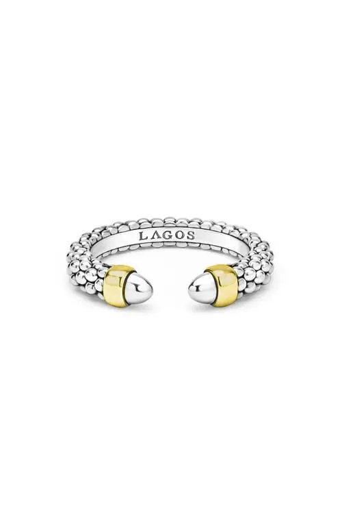 Lagos Signature Caviar Open Ring