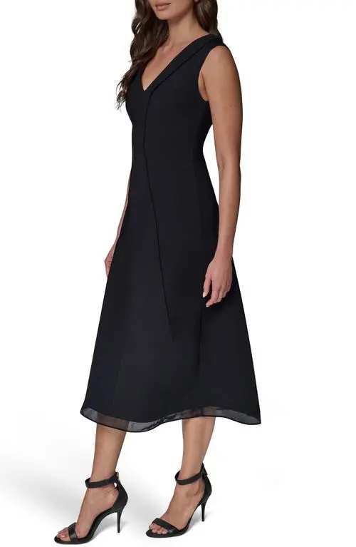 Donna Karan New York Sleeveless A-line Cocktail Dress - Black