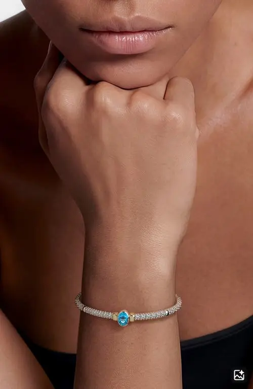 Lagos Signature Caviar Blue Topaz Cuff