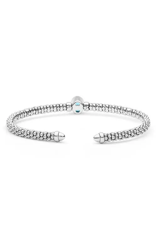 Lagos Signature Caviar Blue Topaz Cuff